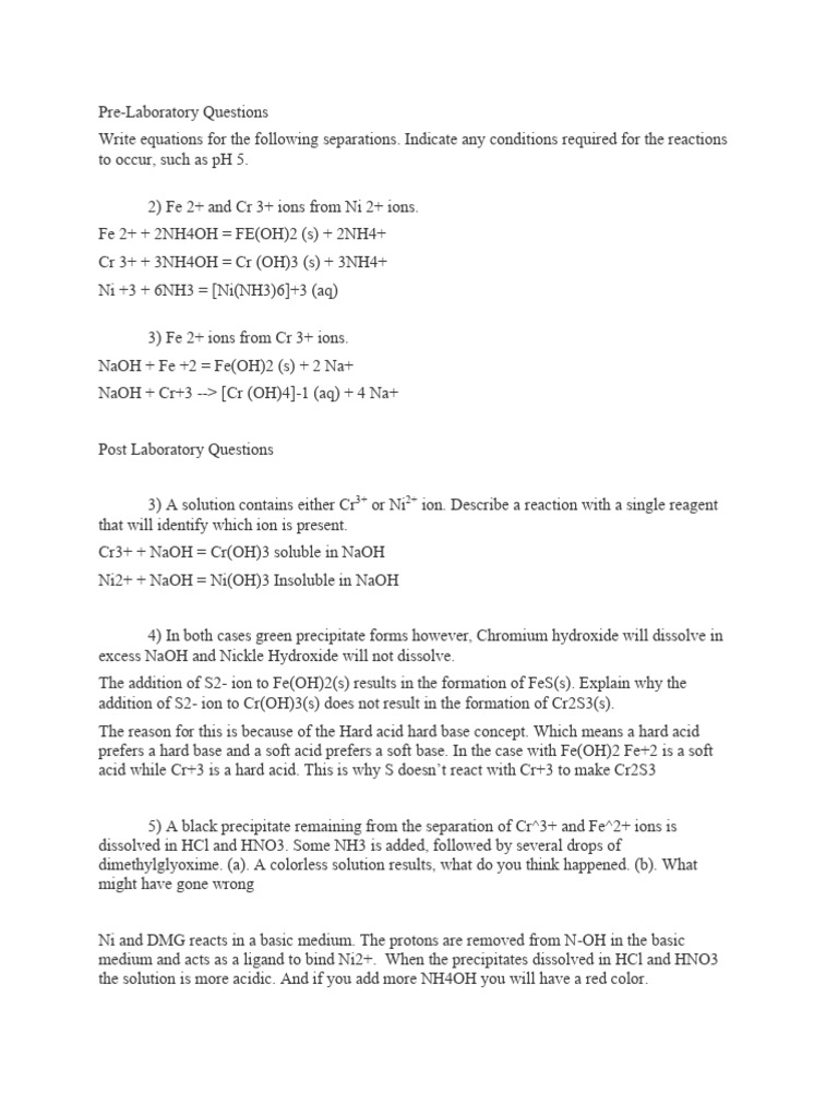 Chemistry 127 Lab Report 5 | PDF