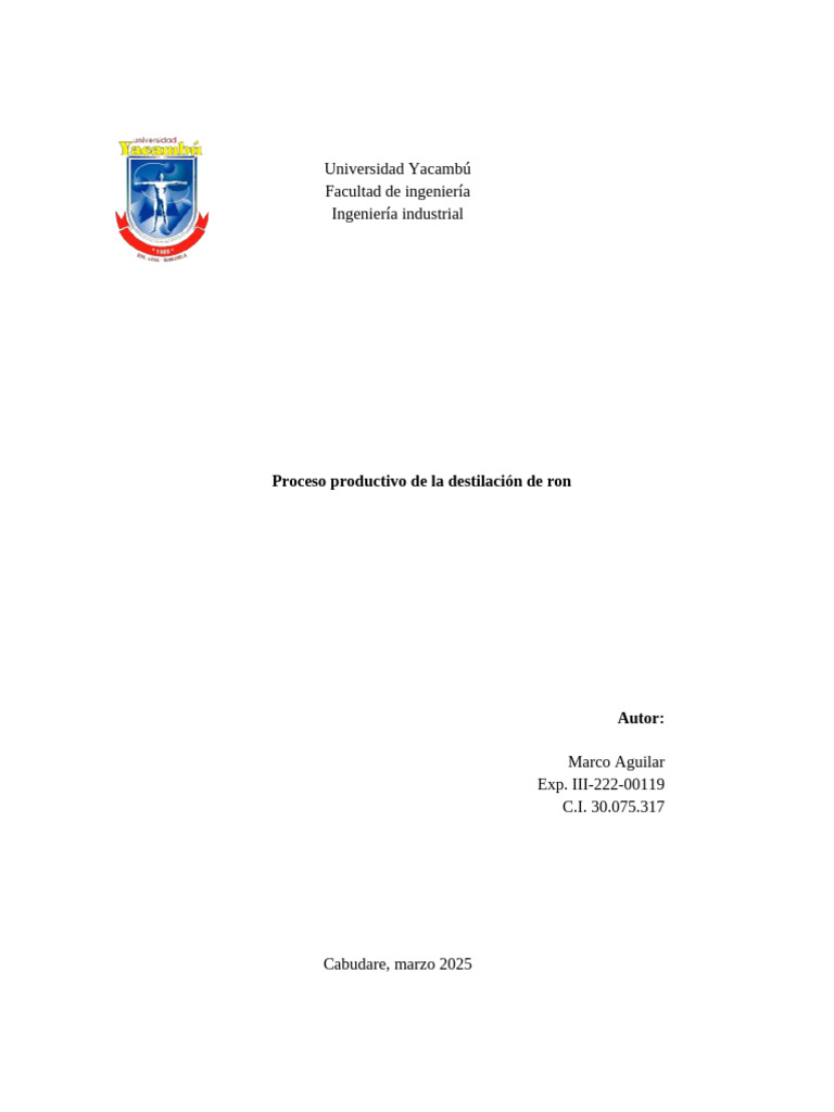 Proceso de Elaboración del Ron | PDF | Ron | Destilación