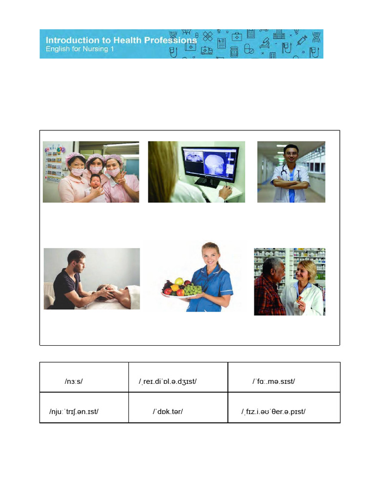 English For Nursing 1.1 | PDF