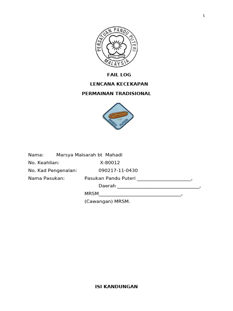 (Pandu) Modul Lencana Kecekapan Permainan Tradisional | PDF