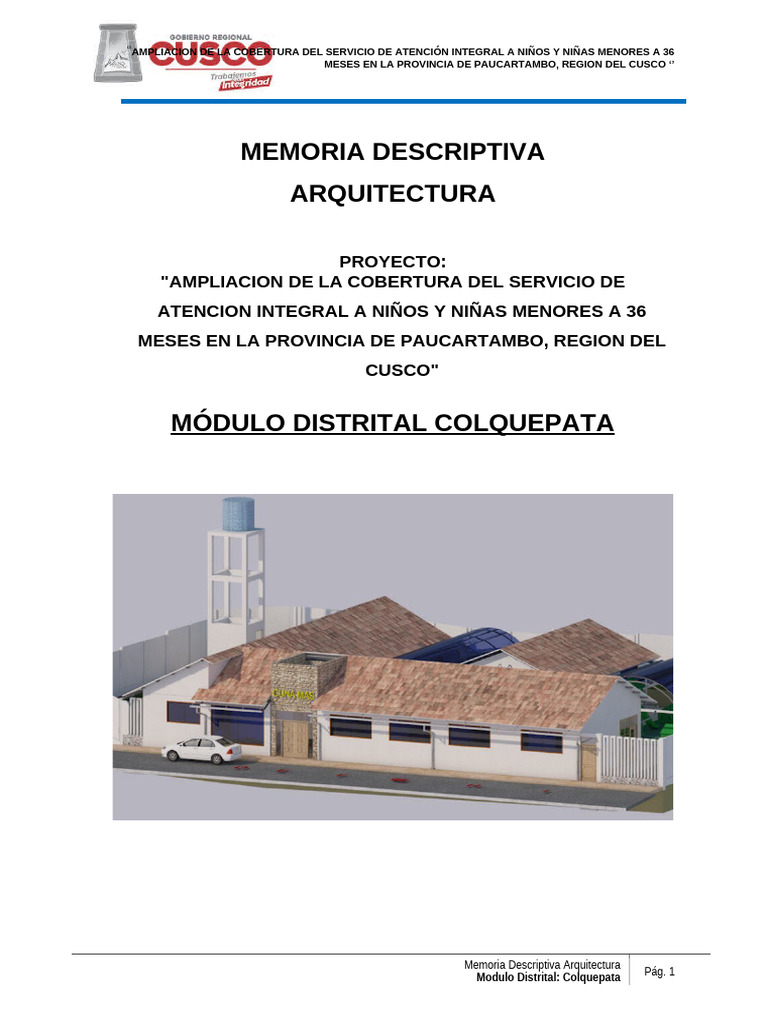 Colquepata MD Arq | PDF | Presupuesto