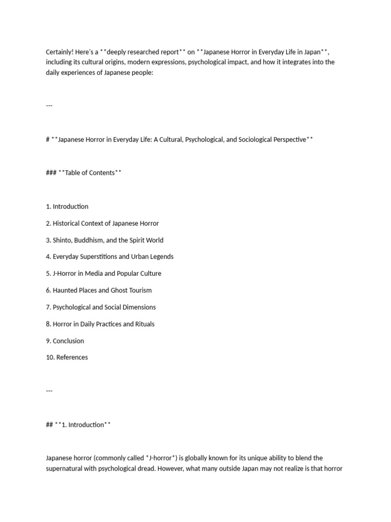 Japanese Horror in Everyday Life | PDF | Shinto | Ghosts