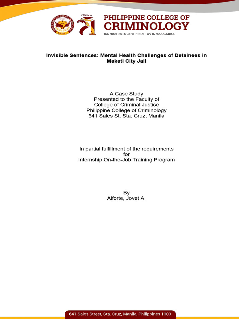 BJMP Makati City Jail Case Study | PDF | Prison | Mental Health