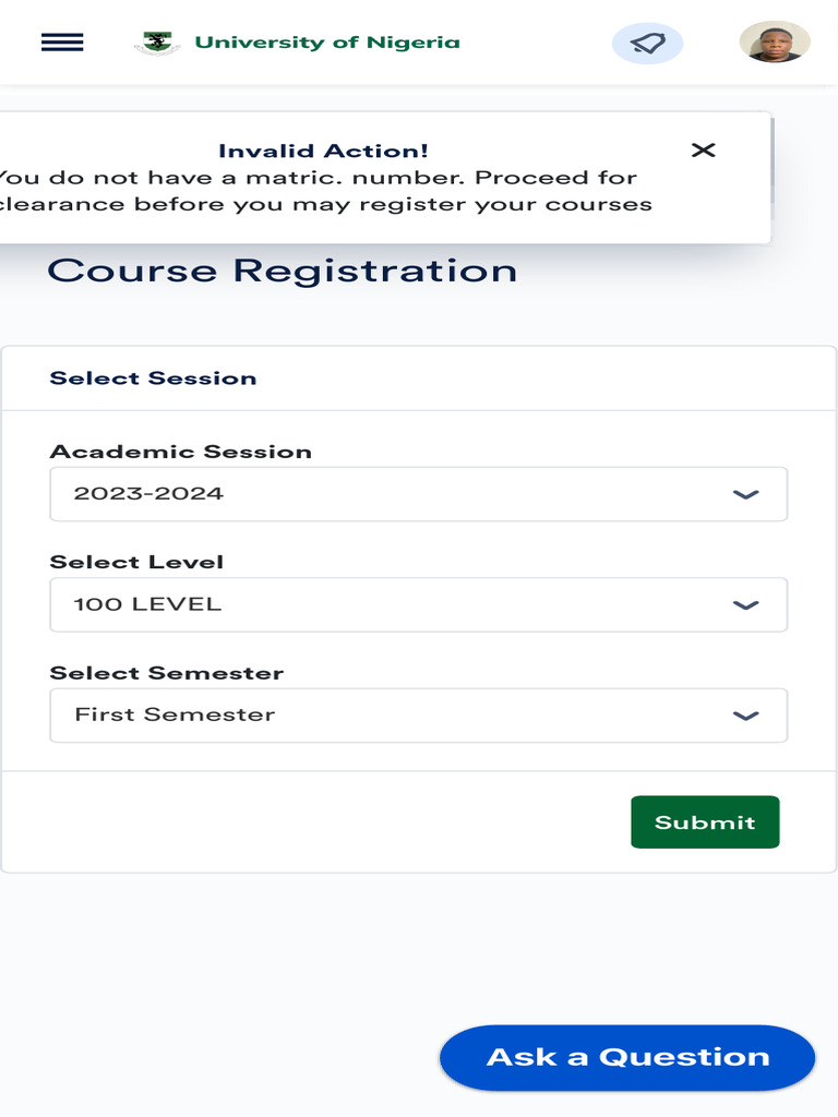 UNN Course Registration Guide 2023-24 | PDF