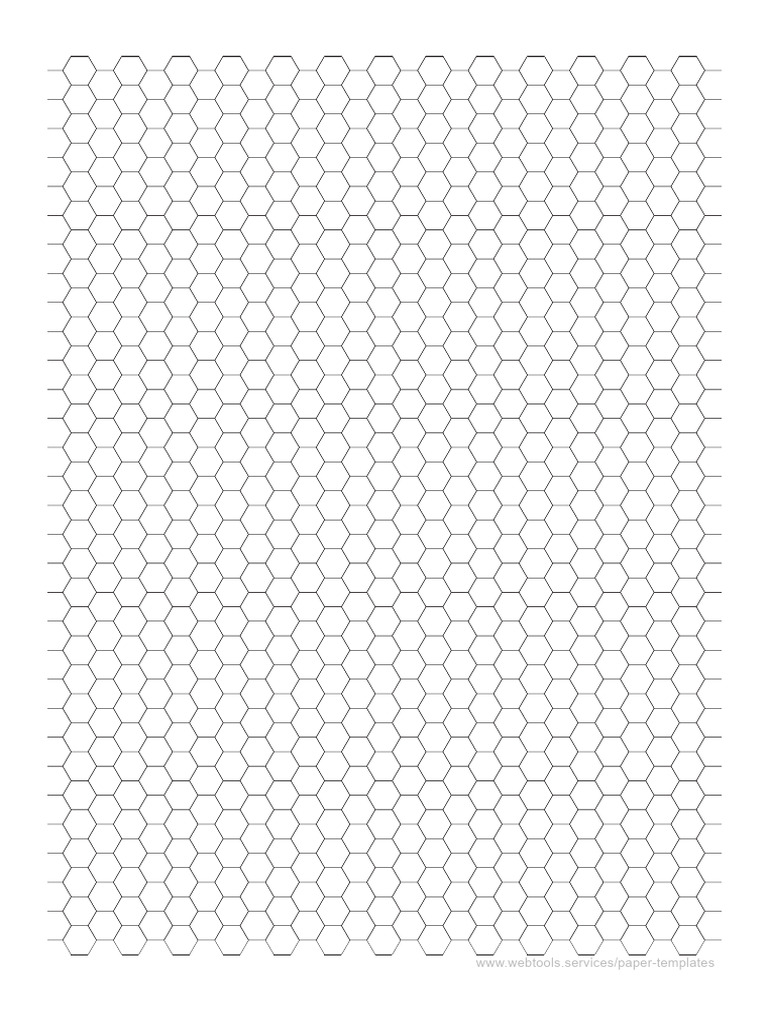 1 - 3 Inch Hexagonal Graph Paper-A4 With 0.5 Inch Border | PDF