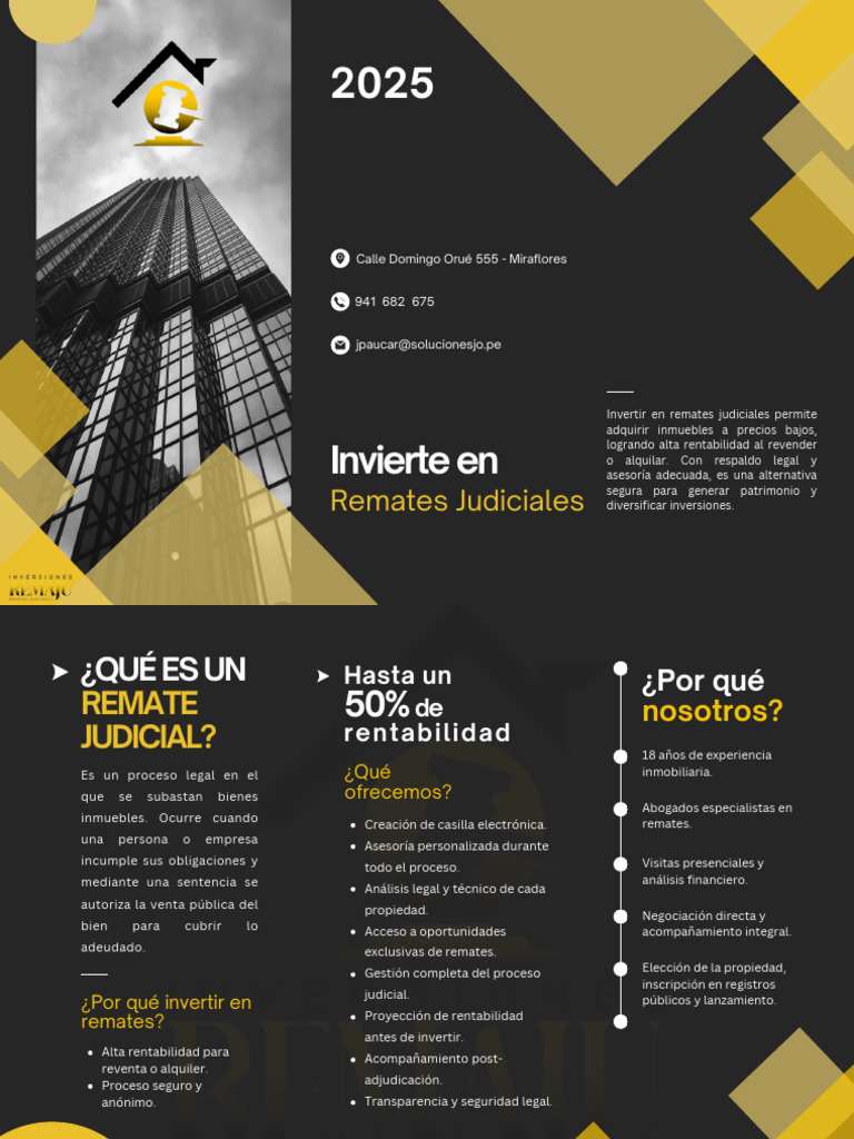Inversión en Remates Judiciales 2025 | PDF | Economias