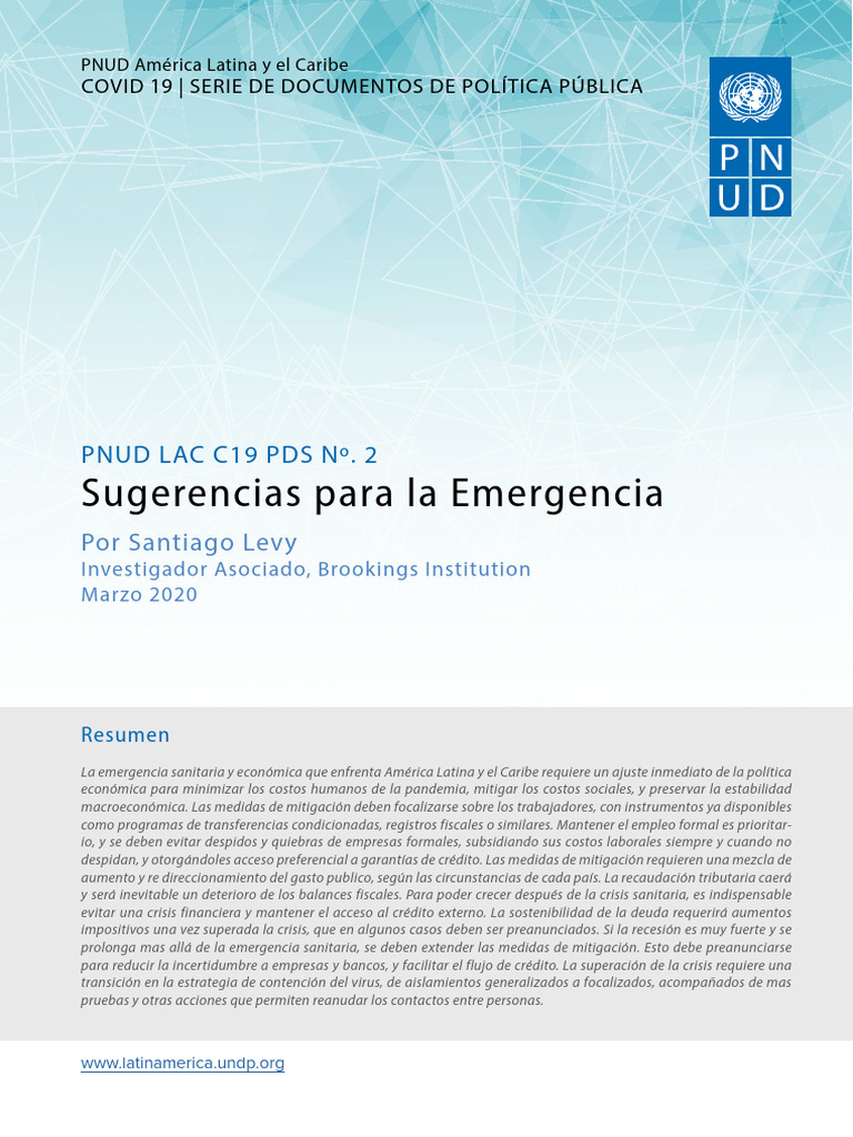 Santiago Levy Covid-19 | PDF | Empleo | Pensión