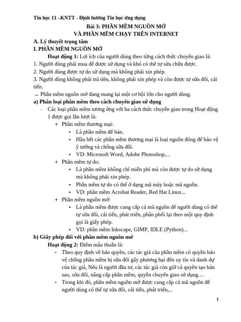 Bai3 Phan Mem Nguon Mo | PDF