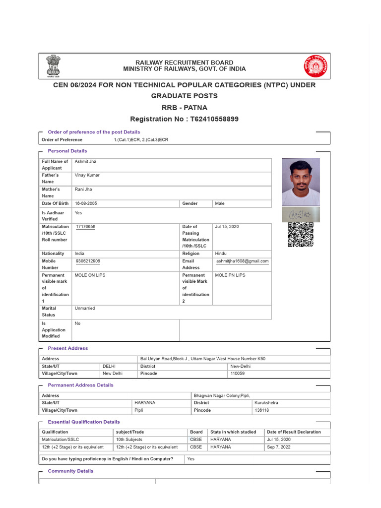 Https :WWW - Rrbapply.gov - in:#:Pscexamservice:Candidate View ...