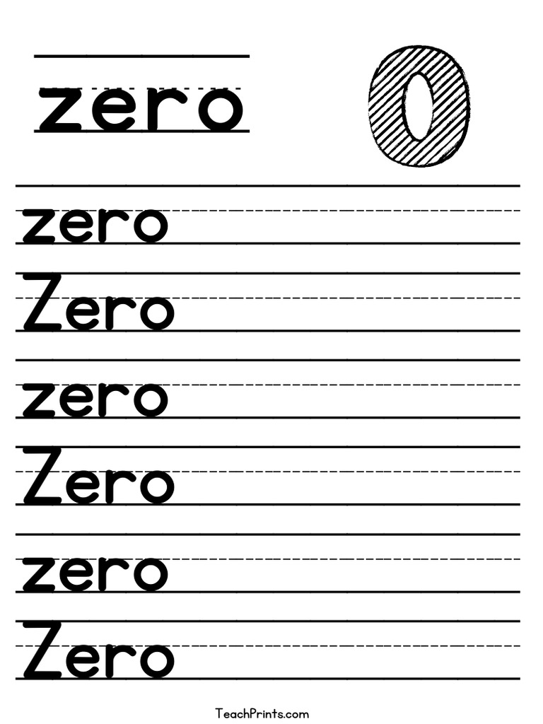 Zero Practice Worksheet | PDF