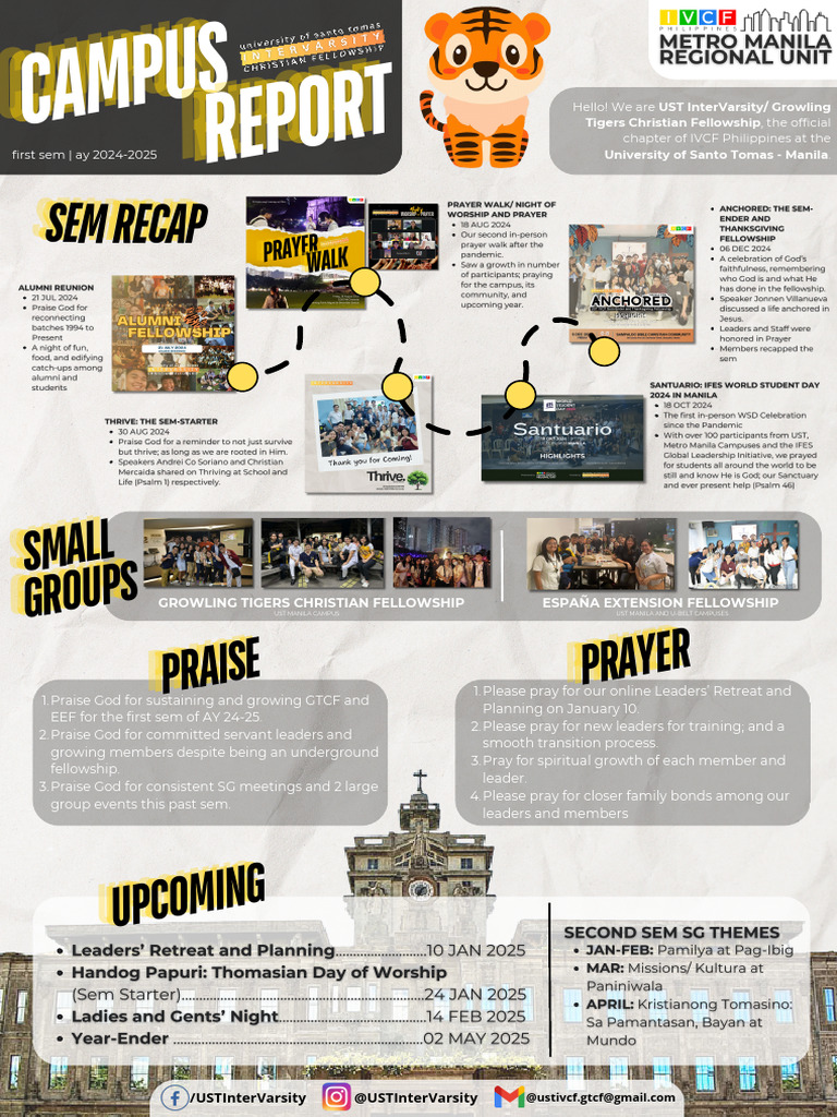 UST InterVarsity Semester Report 2024-25 | PDF
