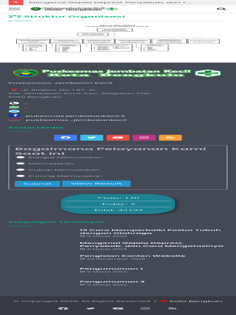 Struktur Organisasi - Website Resmi Puskesmas Jem | PDF