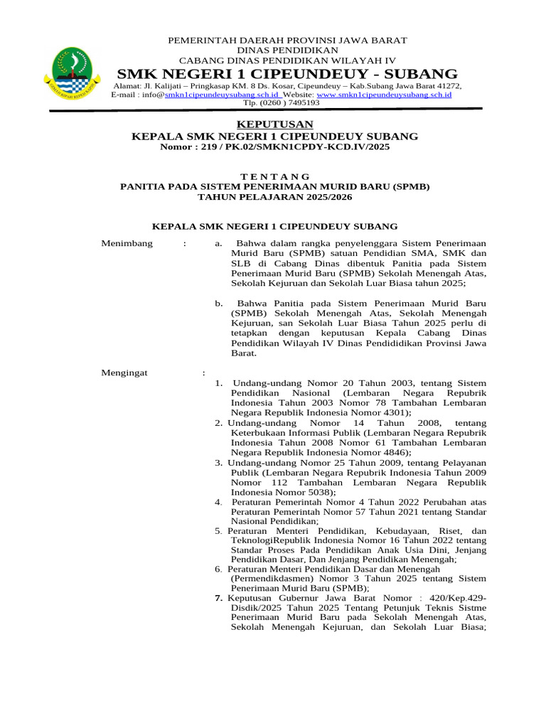 SK PPDB 2025 Final | PDF