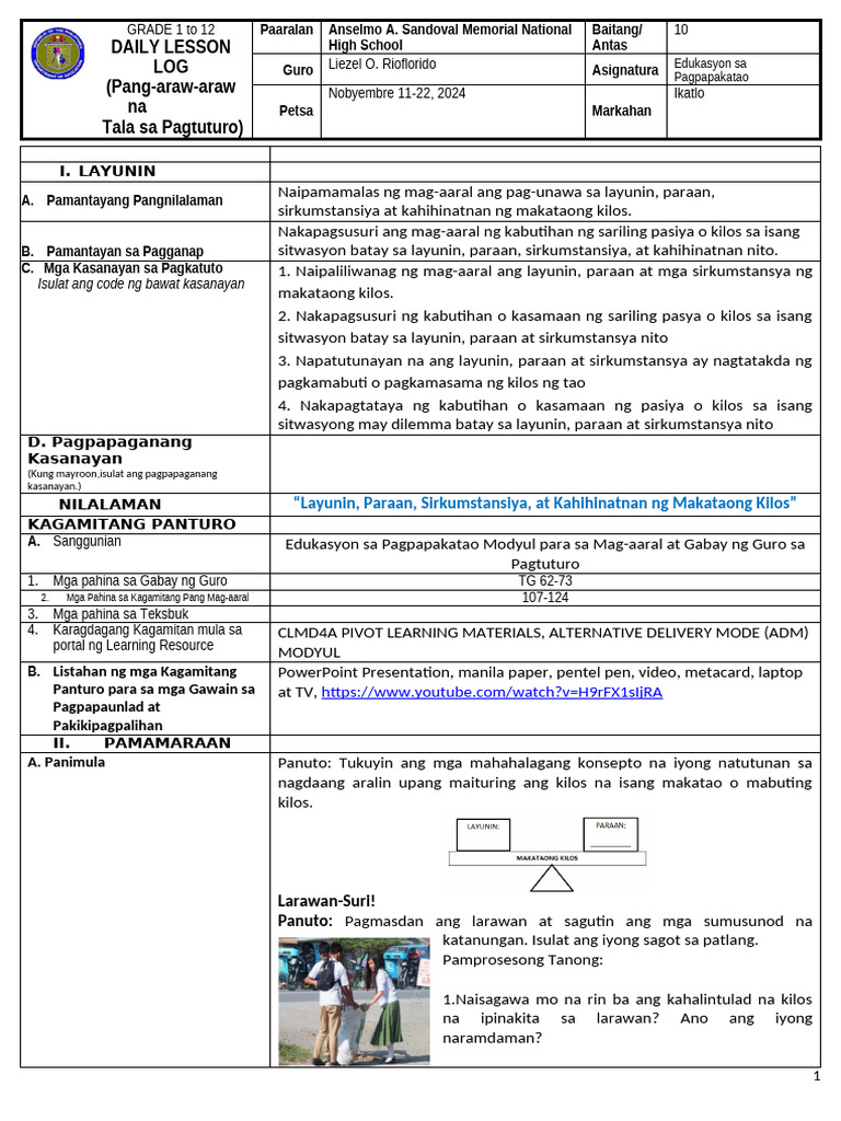 Week 7-8 Lesson Exemplar | PDF