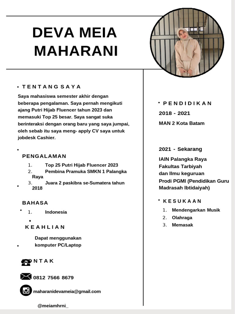 CV Deva Meia Maharani | PDF