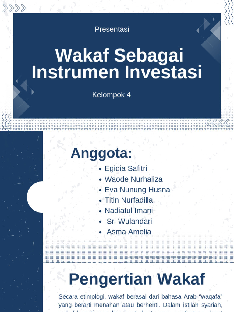 Wakaf Sebagai Instrumen Investasi | PDF