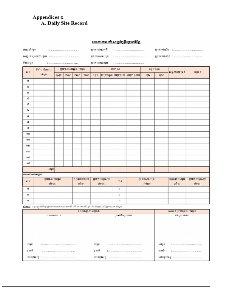 Pile Record Form | PDF