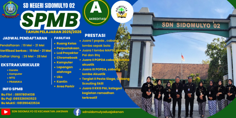 Banner SPMB SDN Sidomulyo 02 20252026 | PDF