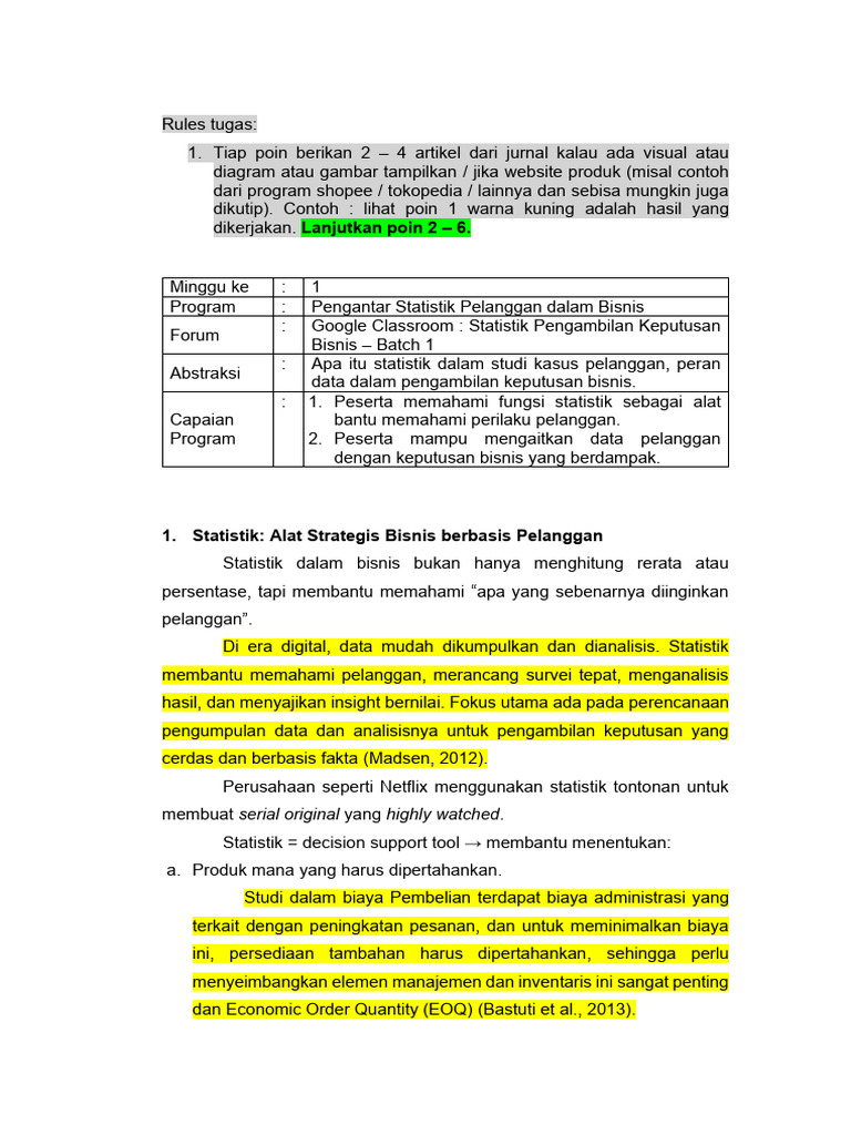 Materi Pertemuan 1 - Statistik - Google Form | PDF
