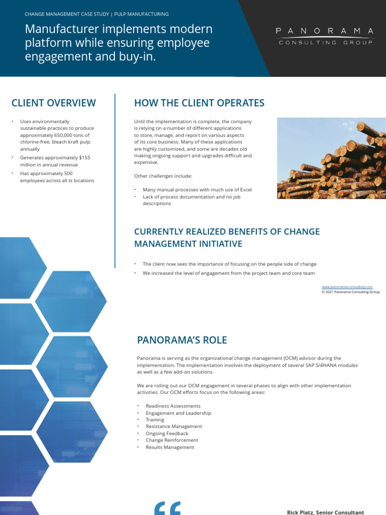 Pulp Mill OCM Case Study (1) | PDF | Change Management | Project Management