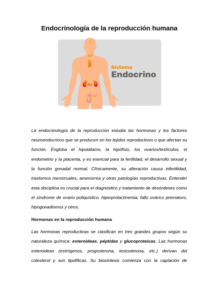 Endocrinología de la Reproducción Humana | PDF | Hormona luteinizante | Receptor (Bioquímica)