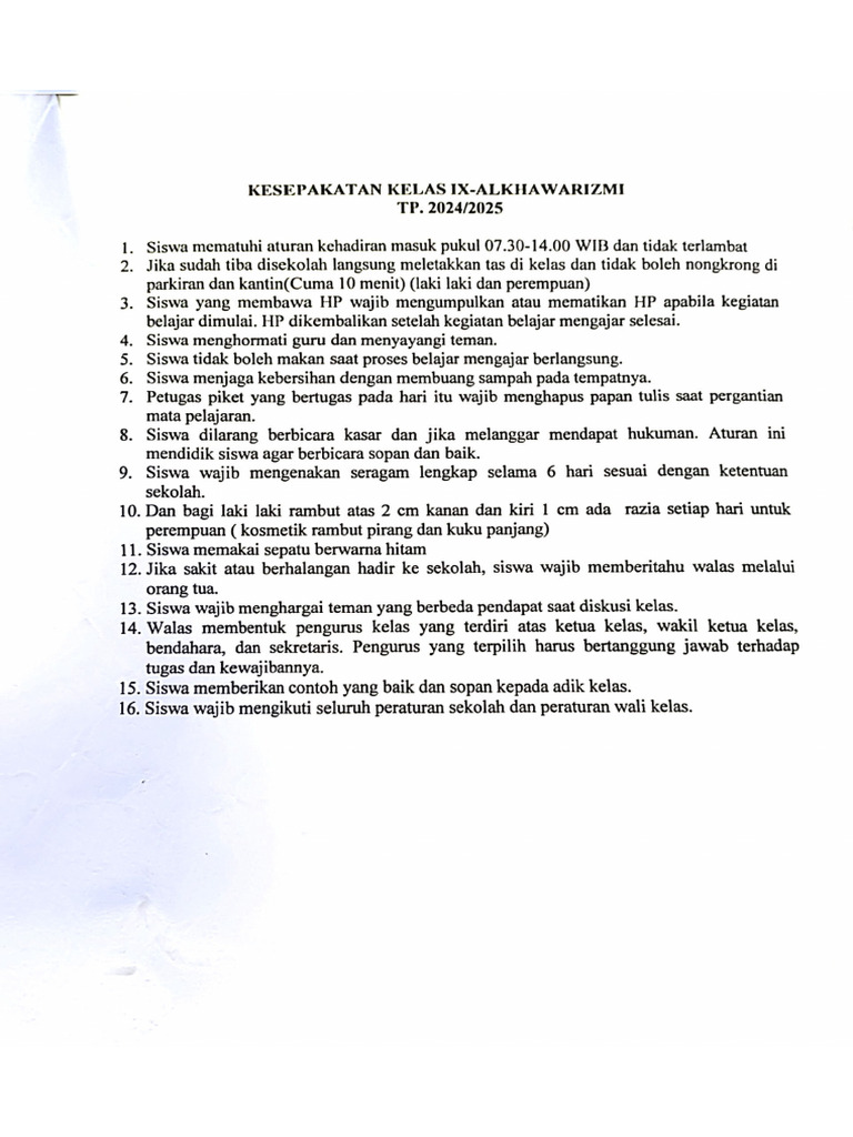 Kesepakatan Kelas Ix Alkhawarizmi Pdf