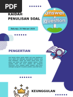 Kaidah Penulisan Soal Isian Dan Uraian | PDF
