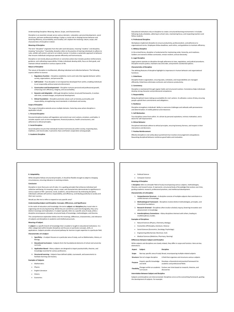 Understanding Discipline - converted (6) (1) | PDF | Disciplines | Learning