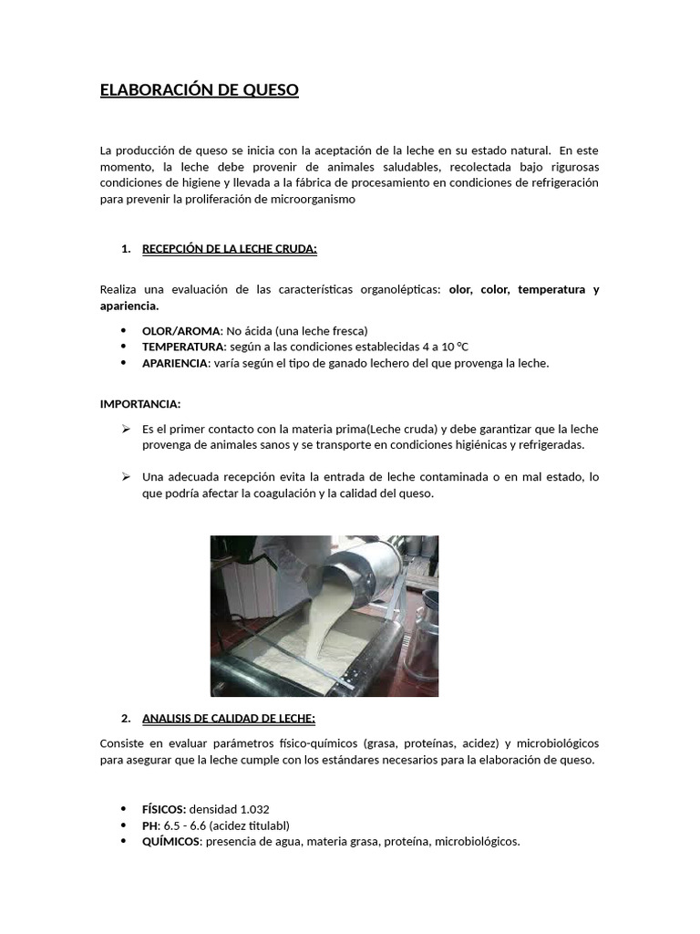 Elaboración de Queso | PDF | Leche | Queso