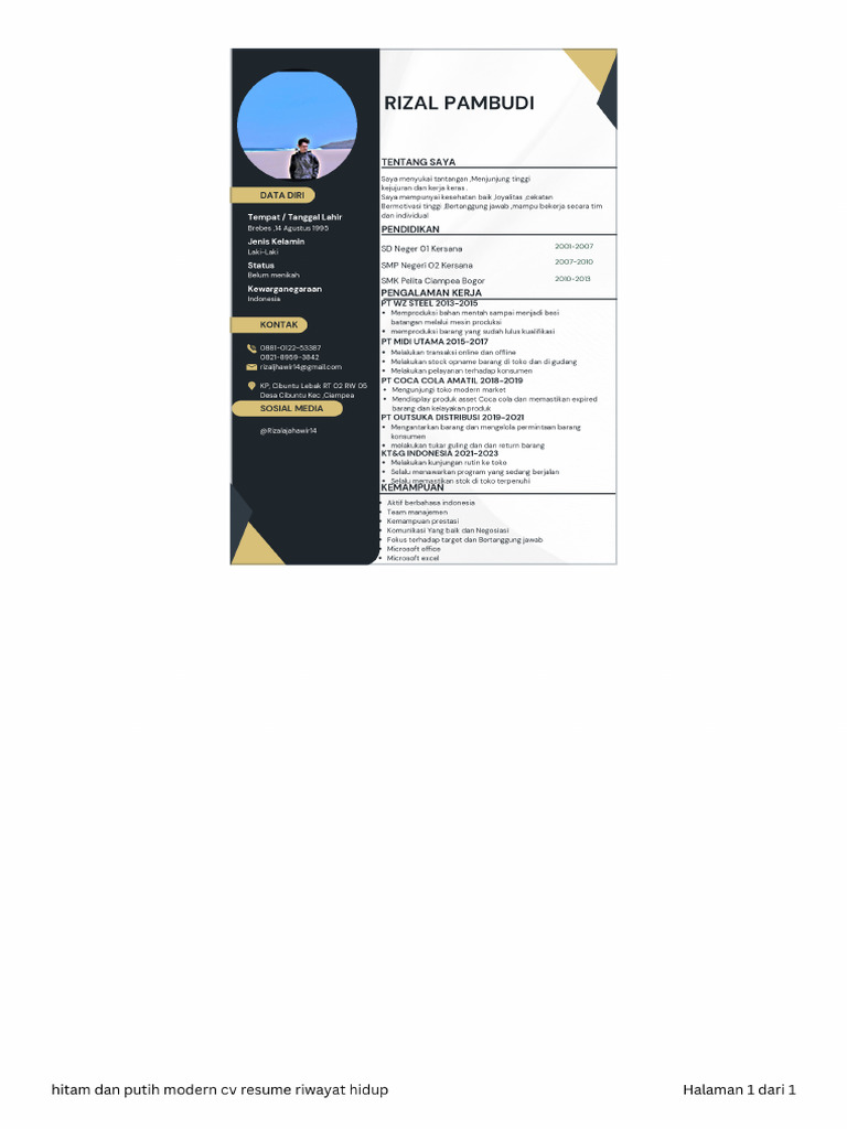CV Lamaran Kerja | PDF