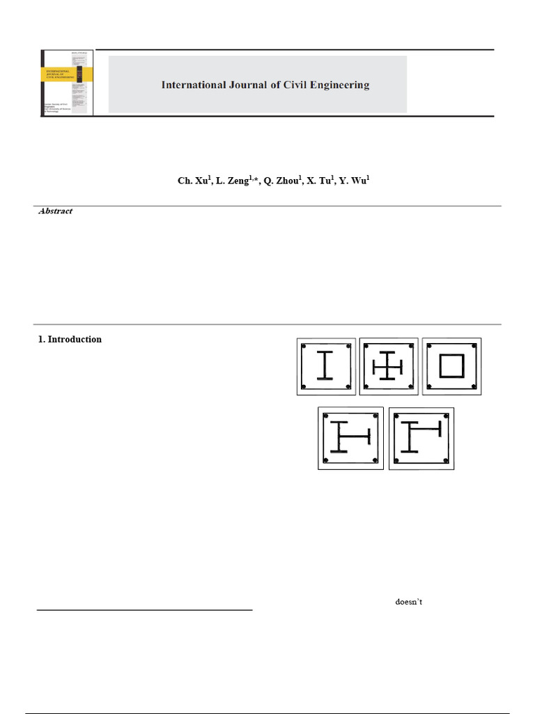 Cyclic Performance of Concrete-Encased Composite Columns With T-Shaped ...