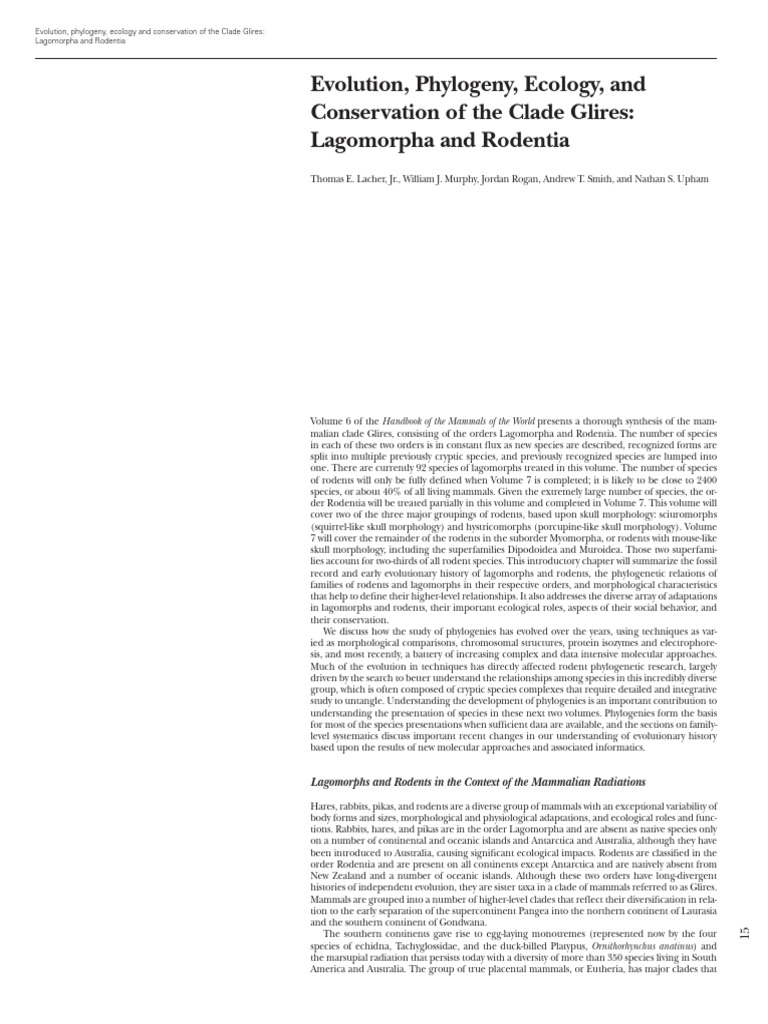 Glires, Sur Google Scholar | PDF | Rodent