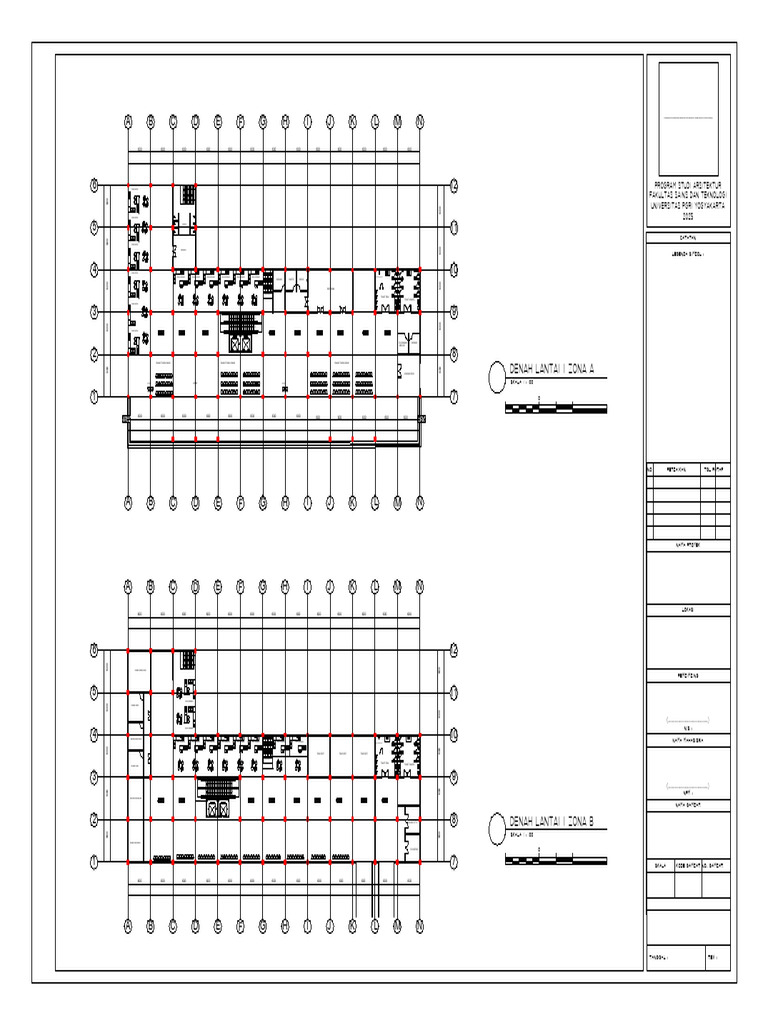 Denah Zona A Lantai 1 | PDF
