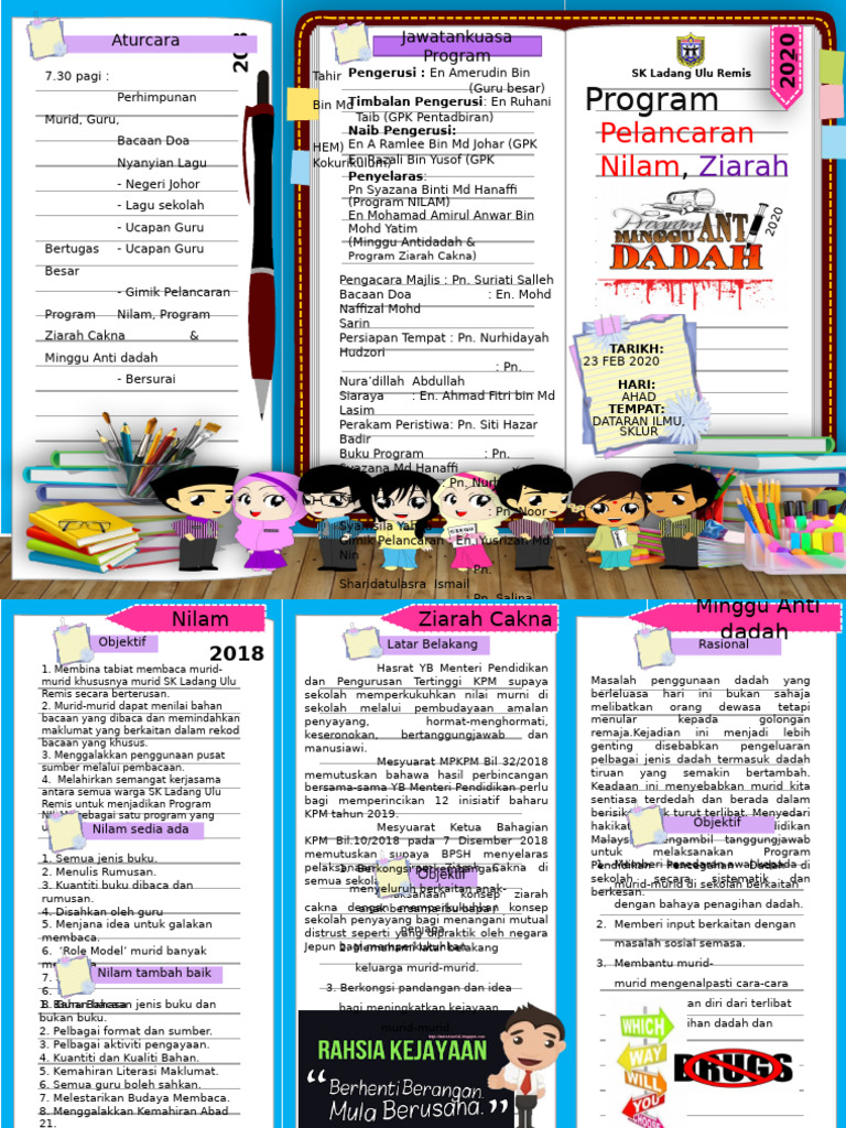 BROSUR Program NILAM, Cakna & Antidadah 2020 | PDF