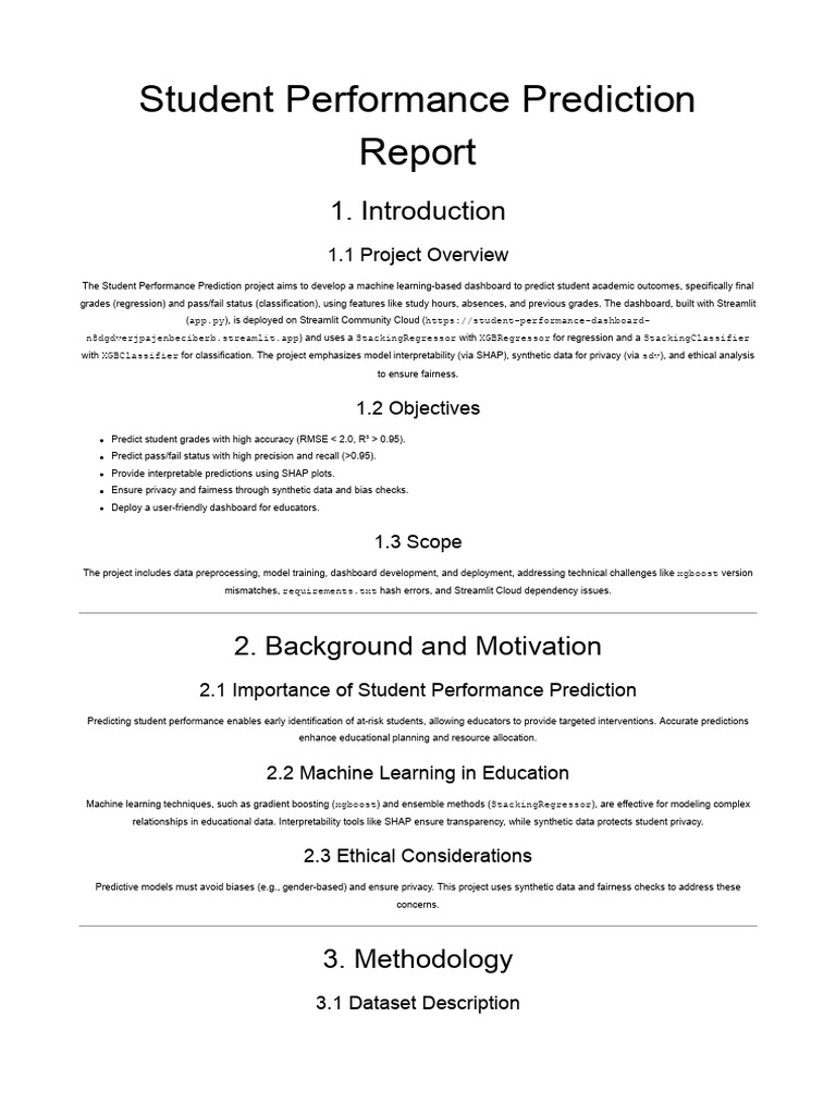 Student Performance Prediction Report | PDF | Receiver Operating Characteristic | Applied ...