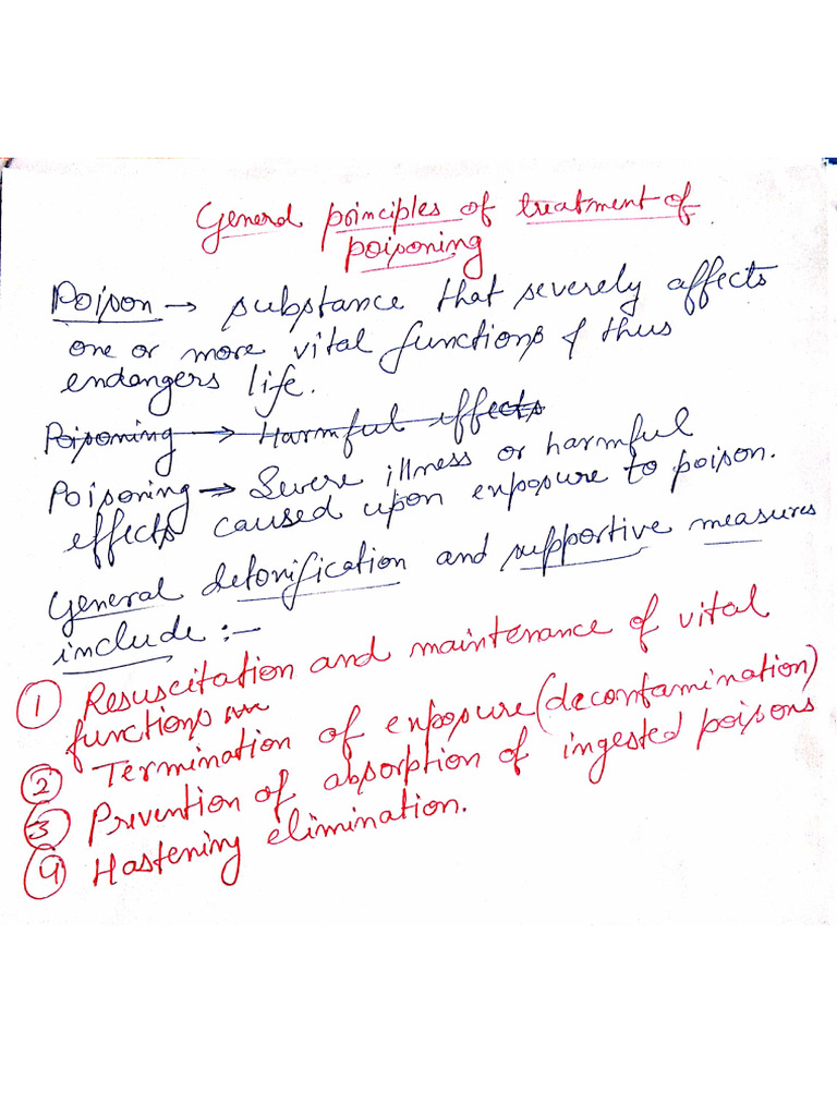 General Principles of Poisoning | PDF