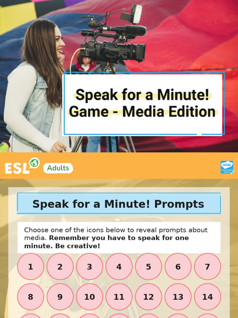 Speak For A Minute PowerPoint | PDF