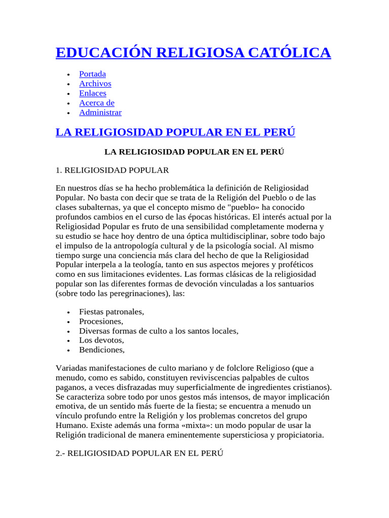 Religiosidad Popular | PDF | protestantismo | Evangélico