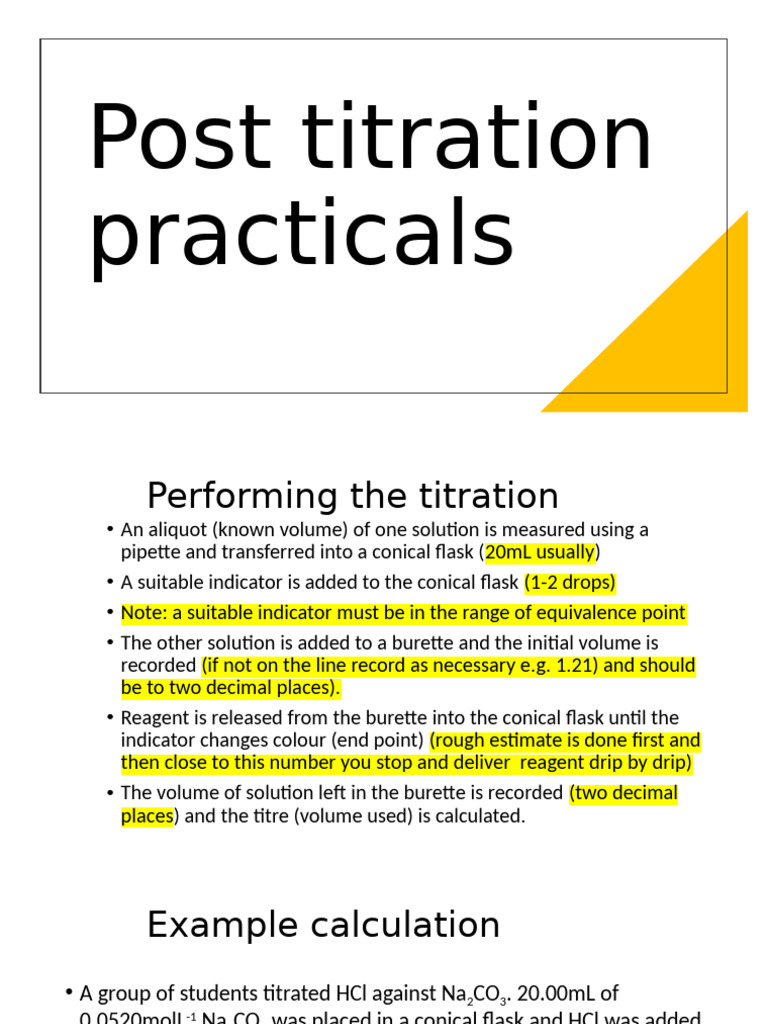 Titrationspost Calculations and Errors | PDF | Titration | Chemistry