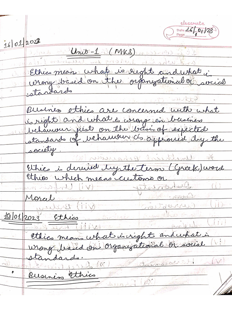MBA Hand Written Notes . | PDF