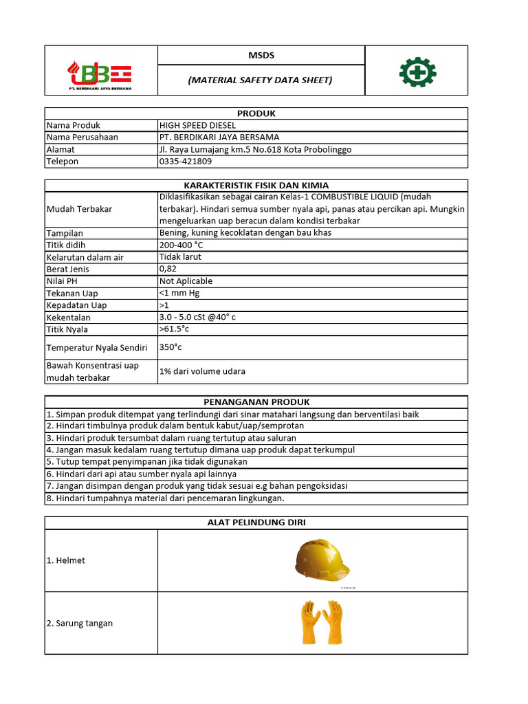 Msds Solar HSD | PDF