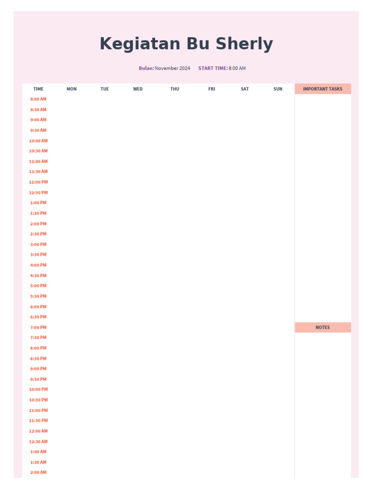 Daily Schedule | PDF