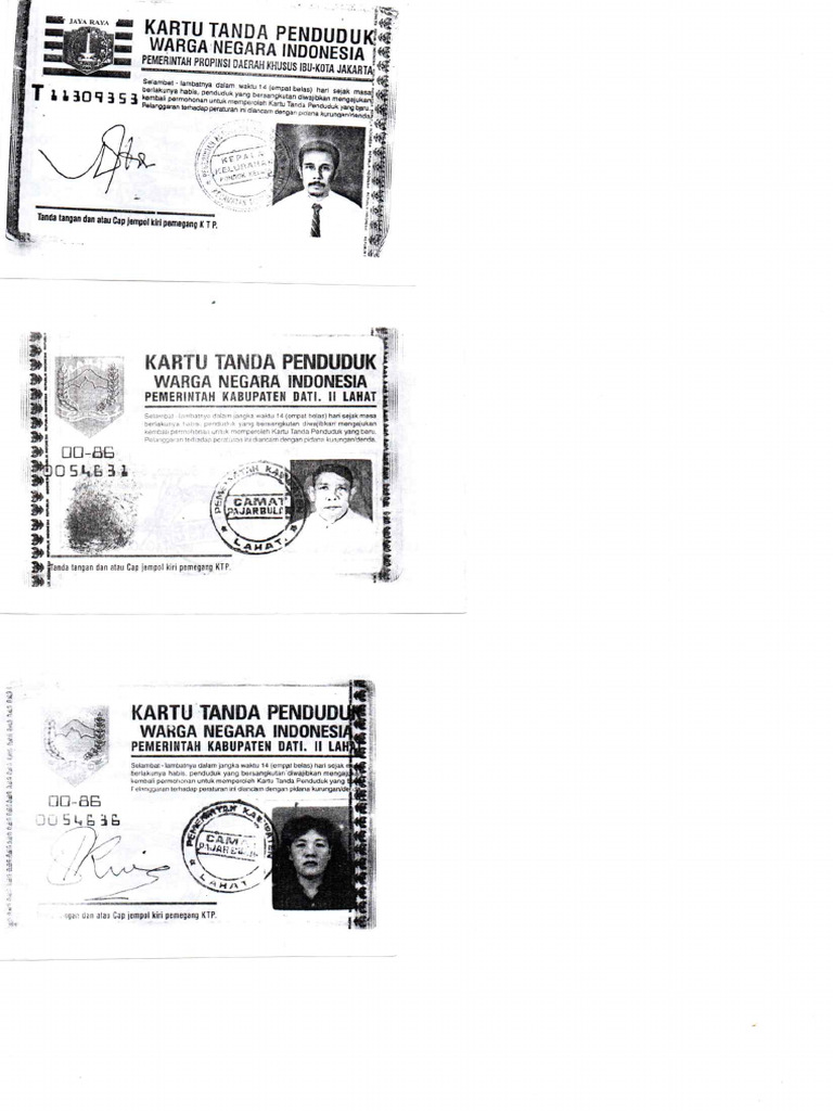 KTP OLD Papa Rusdy N Istri | PDF