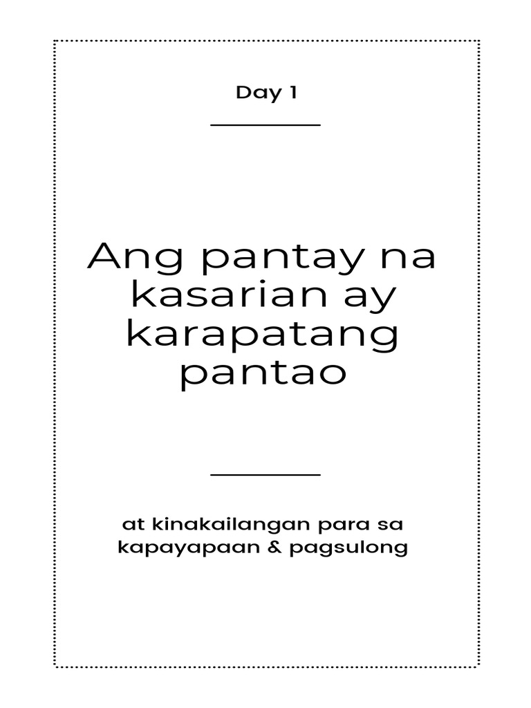Pantay Na Karapatan - 20250619 - 123613 - 0000 | PDF