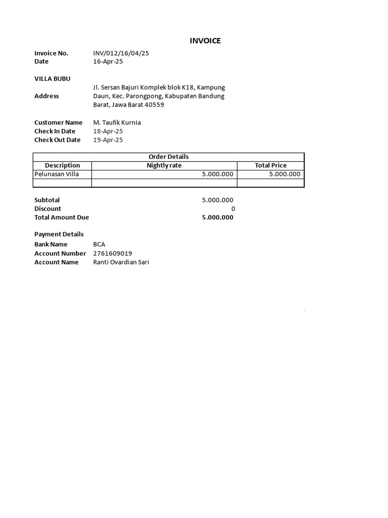 Invoice Villa | PDF