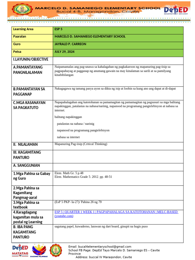 ESP-5 JULY-29 2024 - | PDF