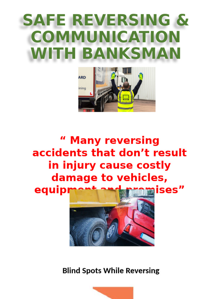 Safe Reversing & Communication With Banksman | PDF | Transport Safety ...
