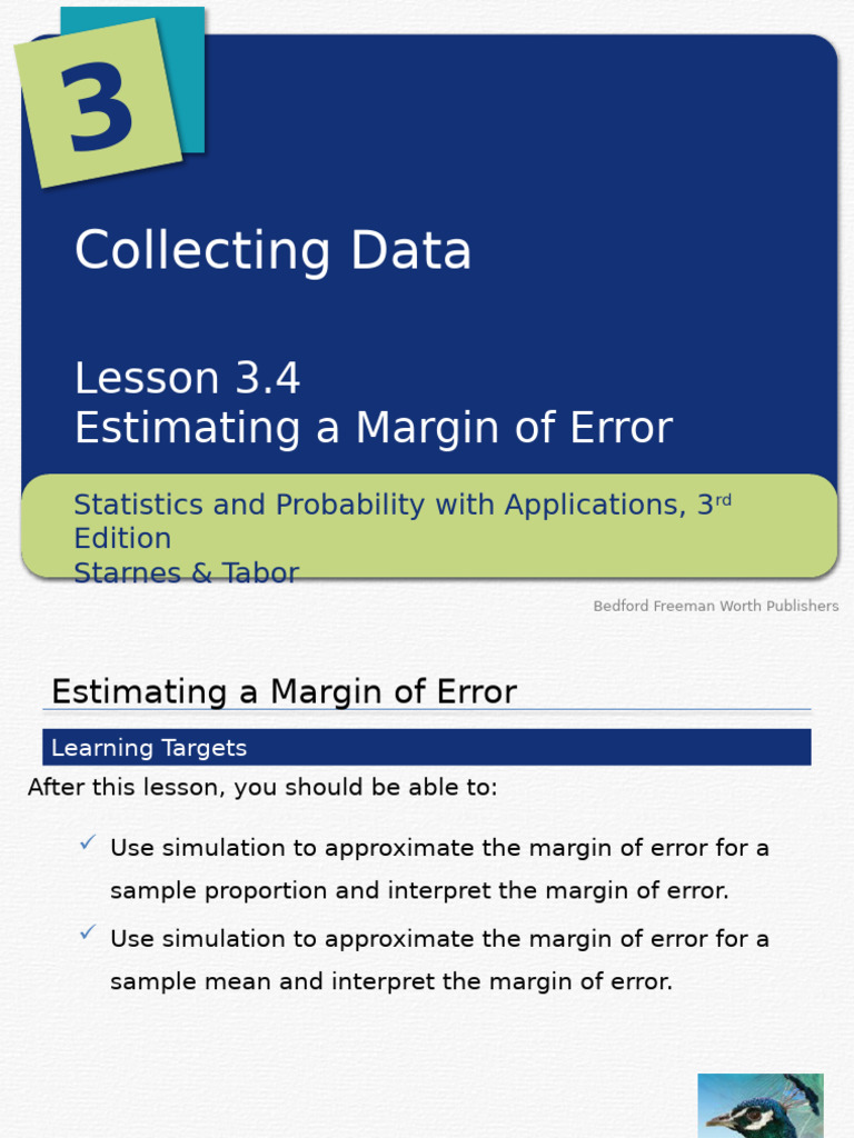 Estimating Margin of Error in Statistics | PDF | Margin Of Error ...