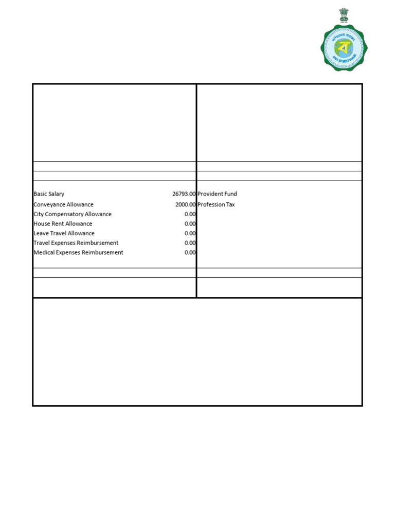 Salary Slip Format | PDF