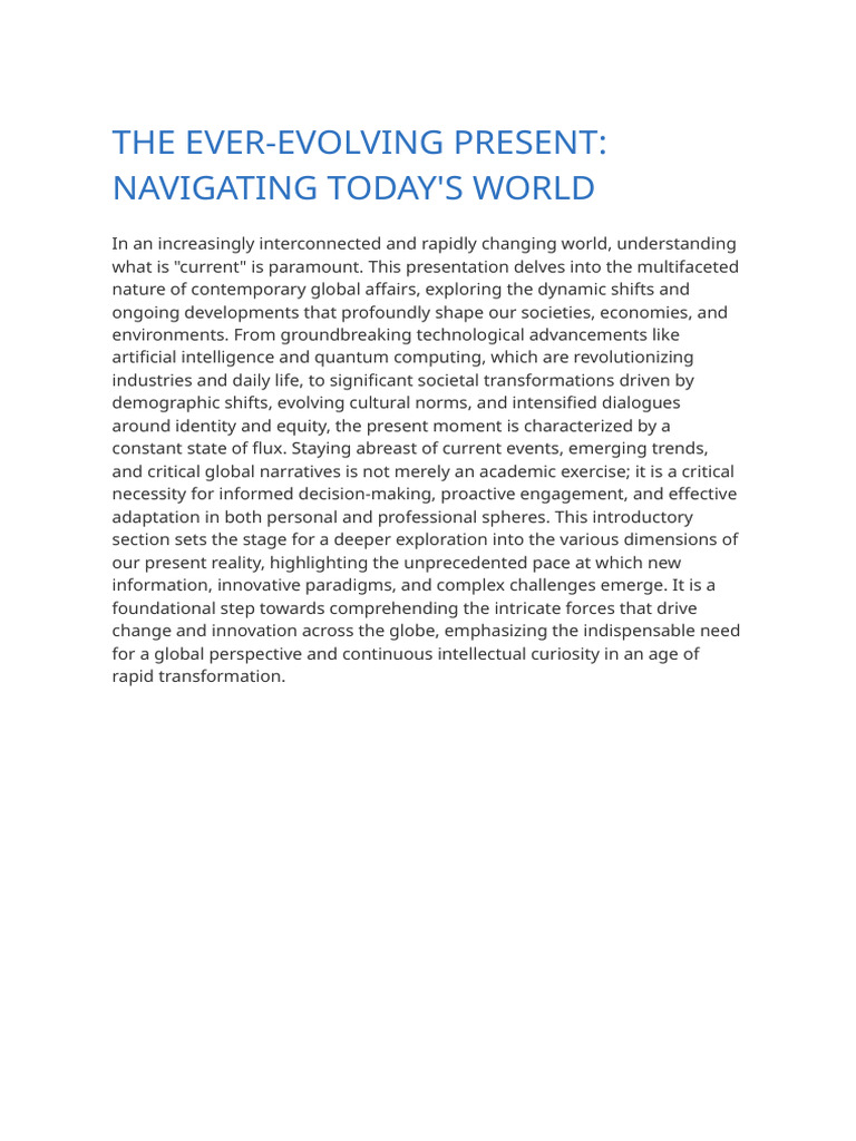 Current Events Presentation | PDF | Sustainability